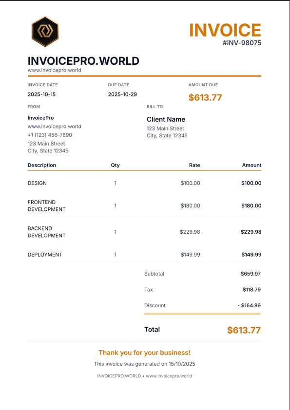 Free Invoice Creator | InvoicePro - 3 Free Invoices Every Month | Best ...